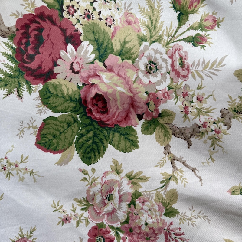 Waverly Rose Fabric - Etsy