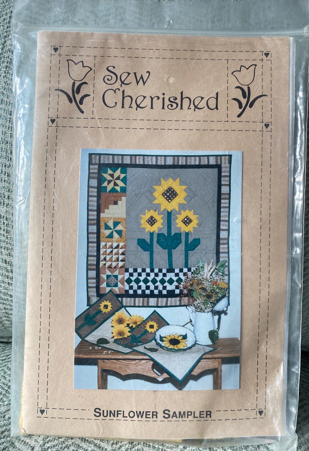 Sunflower Sampler Quilt Pattern & Kit - by Sew Cherished - 1993 - Etsy