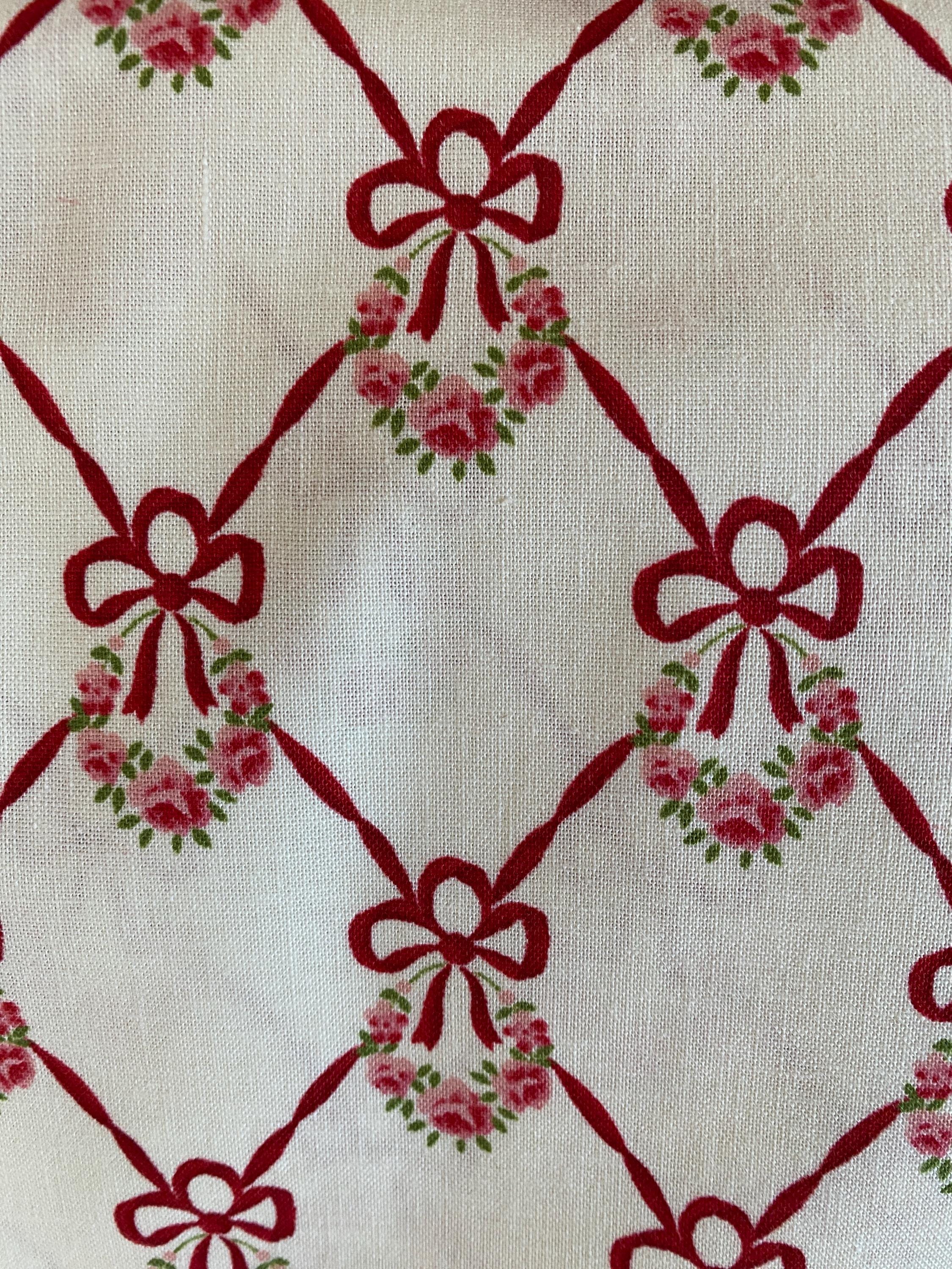 Incarnadine Ribbons, Bows & Tiny Flowers Fabric by Robyn Pandolph for ...