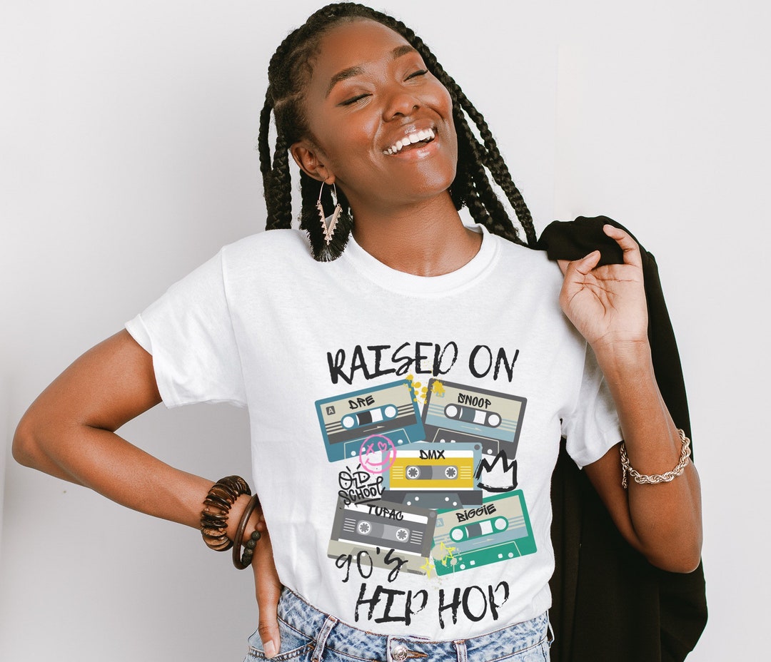 Raised on 90s Hip Hop Shirt, Retro Vintage, Cassette Tape Tshirt, Old ...
