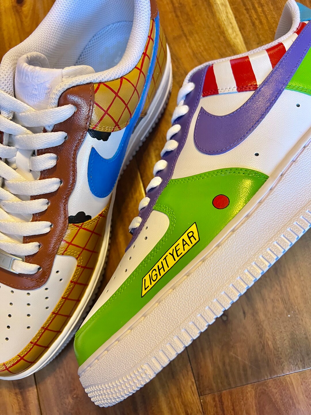 Custom Toy Hand-painted Nike Air Force 1s Baby Through - Etsy