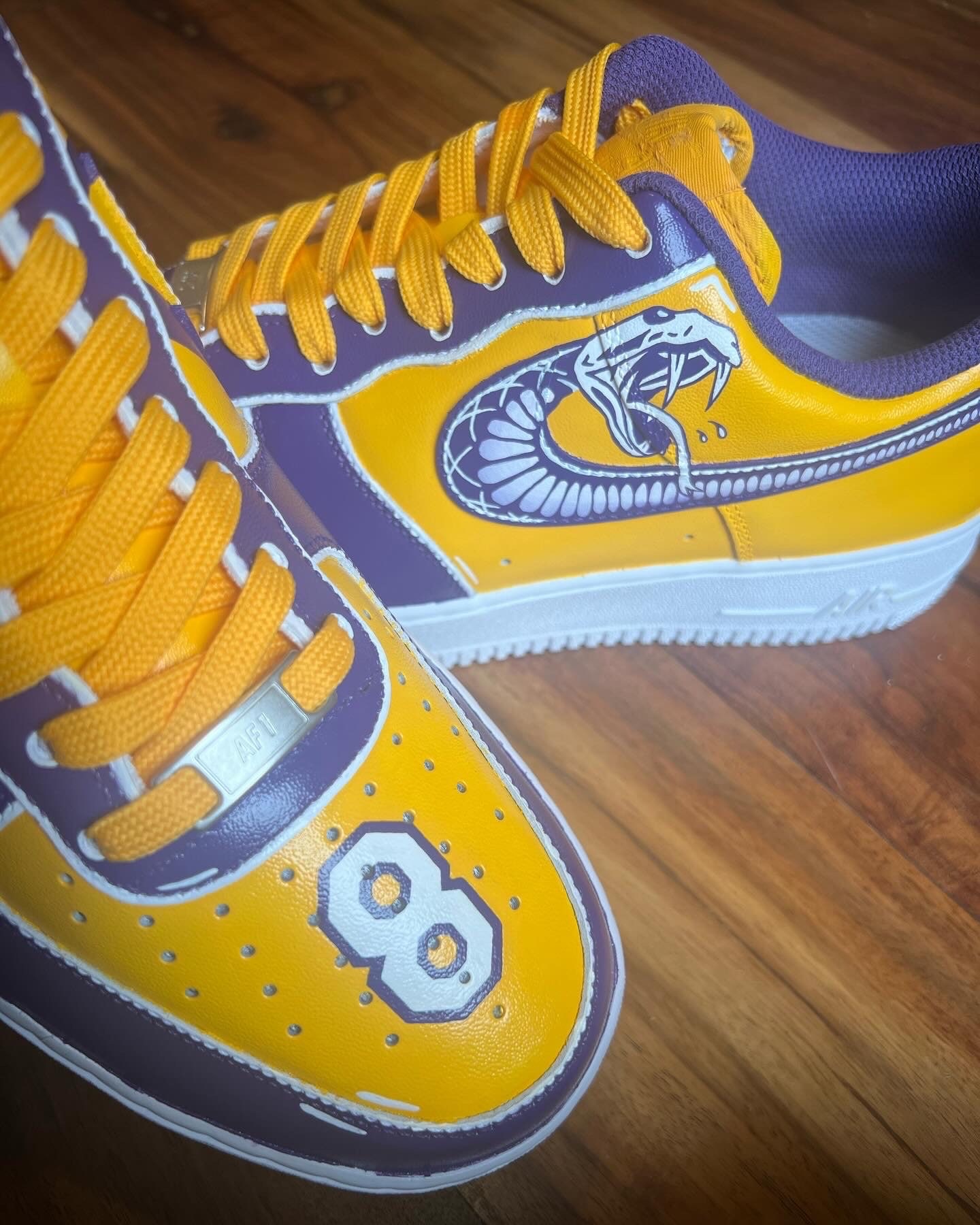 Custom Mamba Hand-painted Nike Air Force 1’s - Etsy