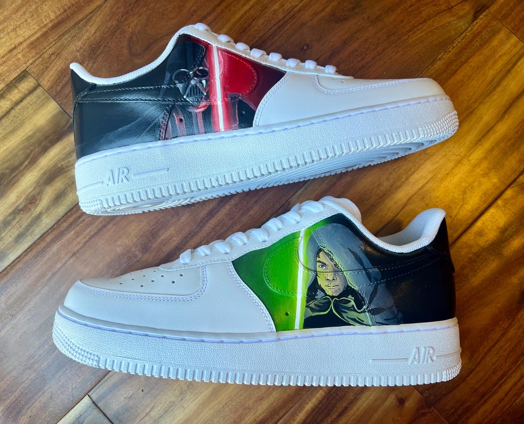 Custom Jedi Sith Hand-painted Nike Air Force 1s ADULT SIZING - Etsy