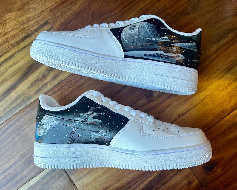 Custom Jedi Sith Hand-painted Nike Air Force 1’s | ADULT SIZING - Etsy