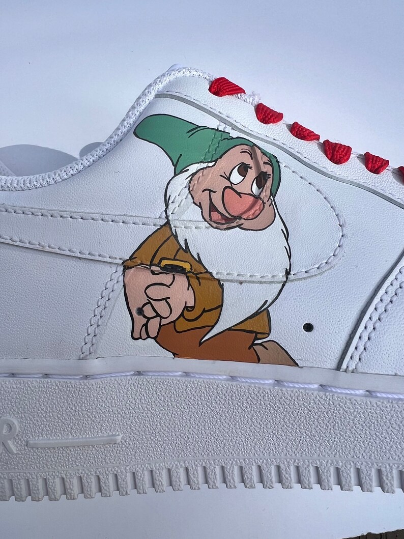 Custom Fairytale Snow White and Dwarfs Hand-painted Nike Air Force 1’s ...