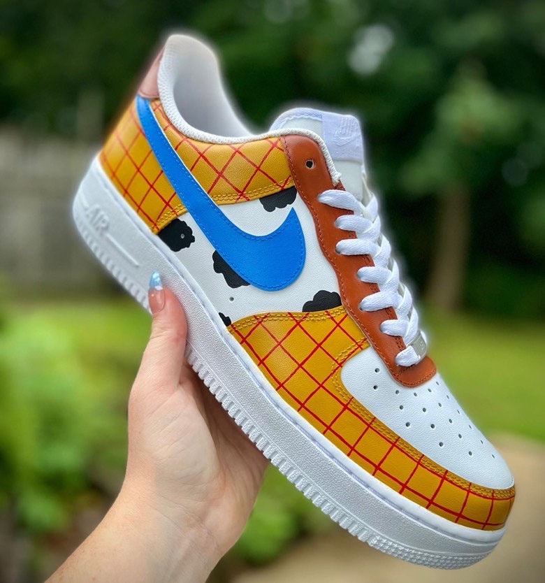 Custom Toy Hand-painted Nike Air Force 1s Baby Through - Etsy