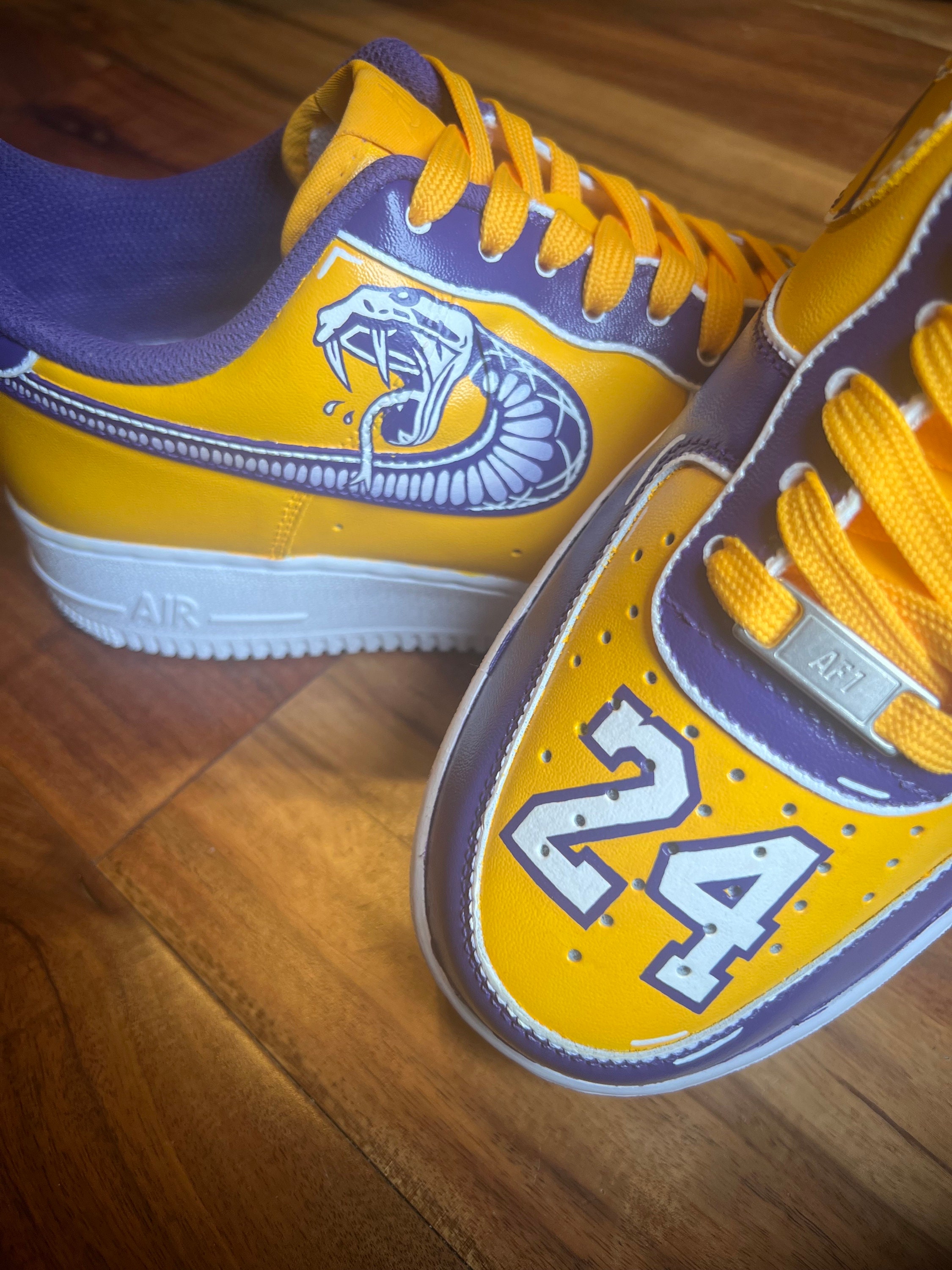 Custom Mamba Hand-painted Nike Air Force 1’s - Etsy