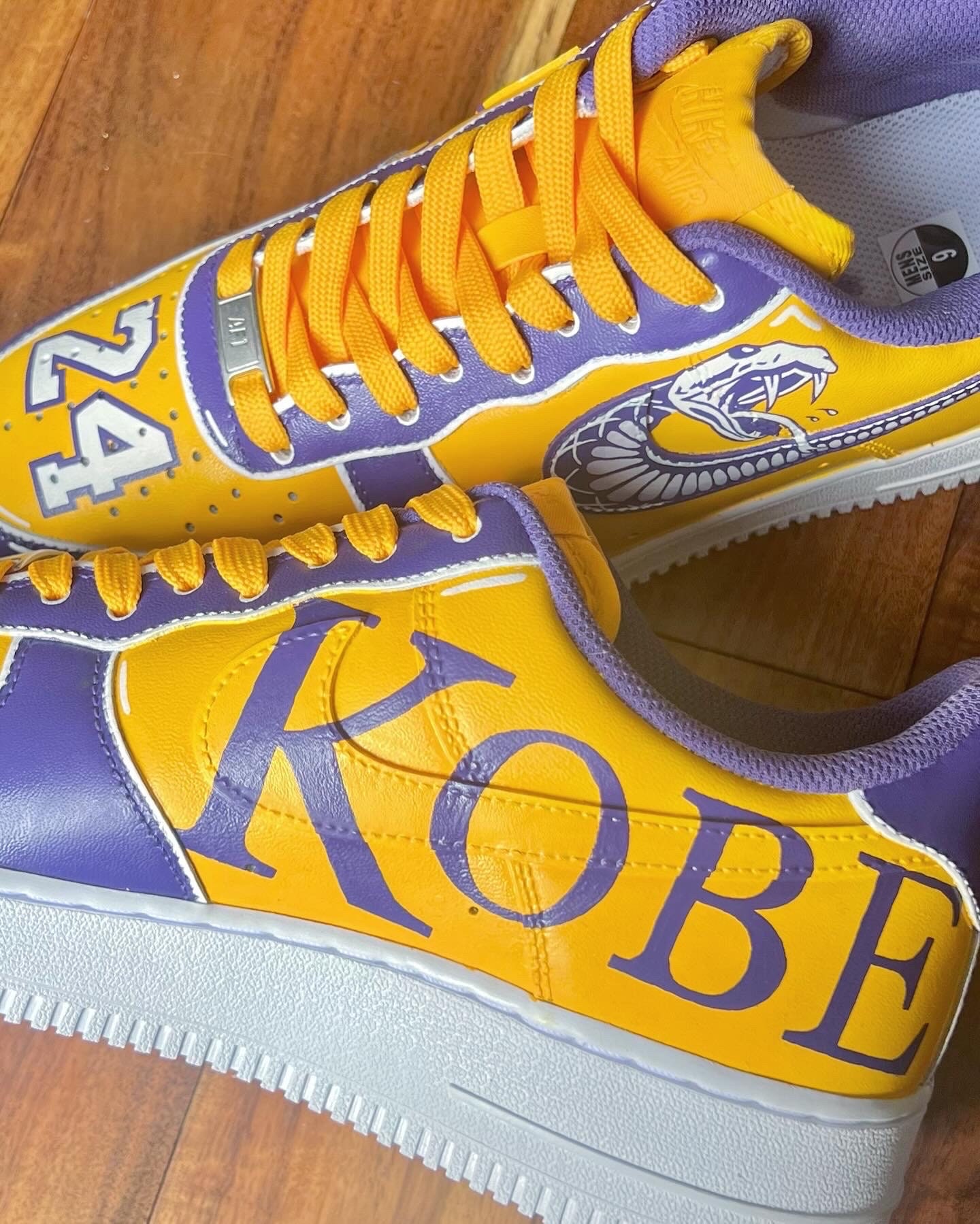 Custom Mamba Hand-painted Nike Air Force 1’s - Etsy