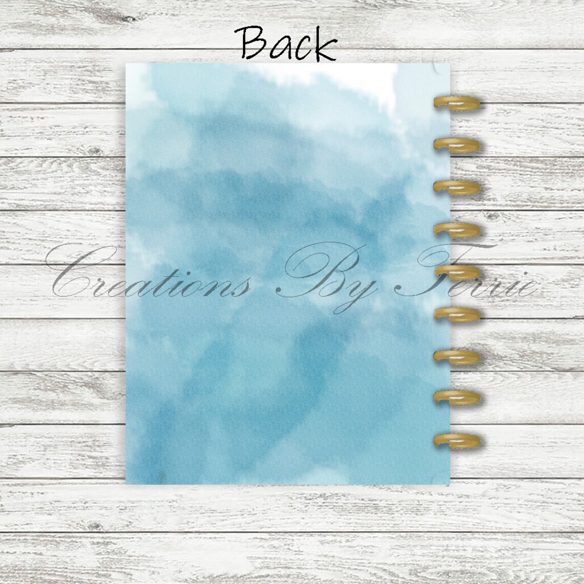 Watercolor Beach planner Cover Planner Double Sided Binder - Etsy