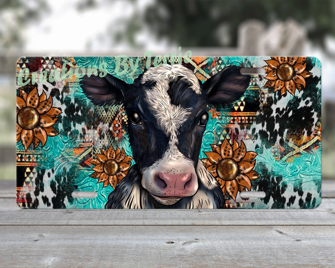 Dairy Cow - Front License Plate, Monogram Custom License Plate - Etsy
