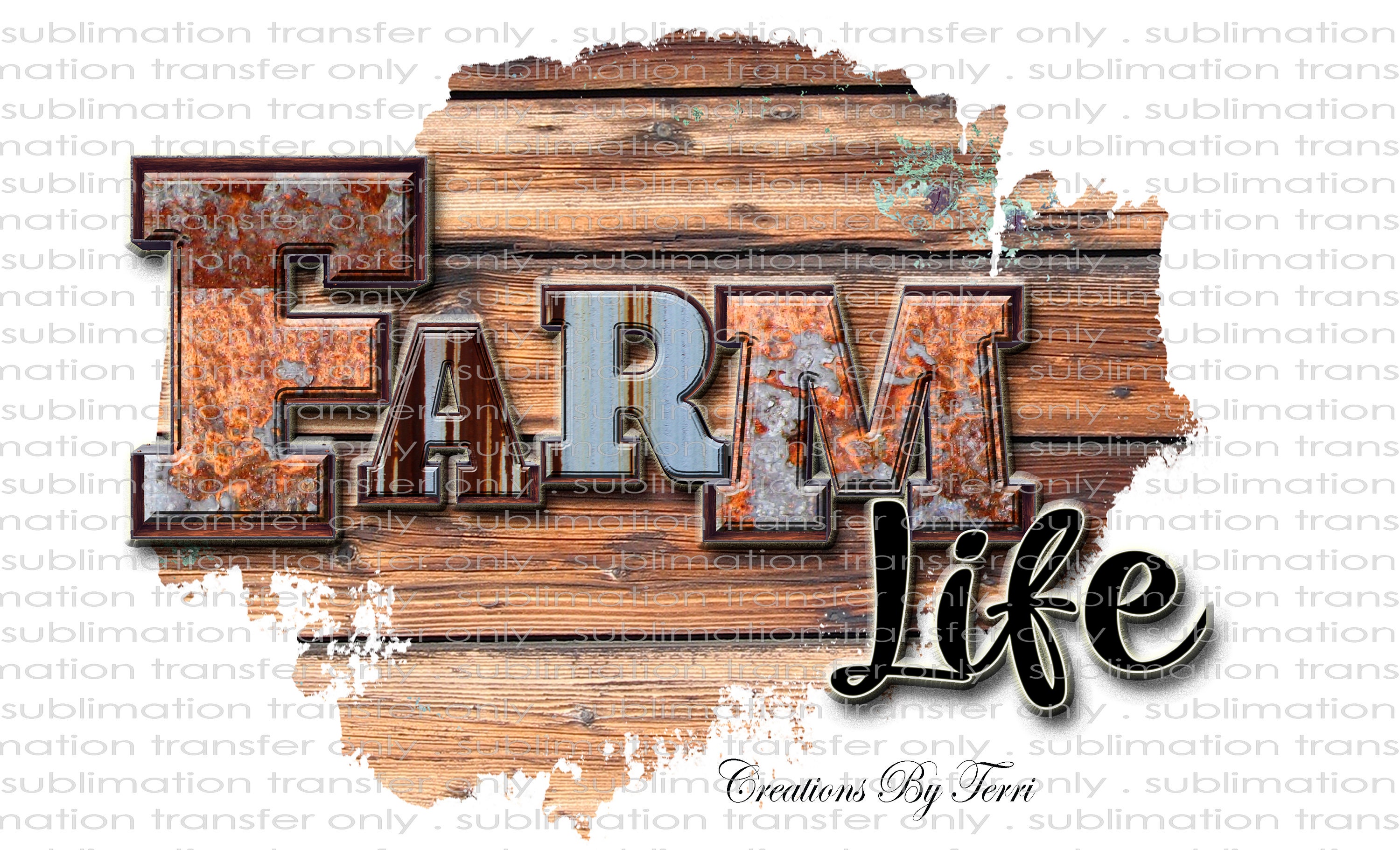 Rustic Farm Life Sublimation Transfer Great for Mug Can - Etsy