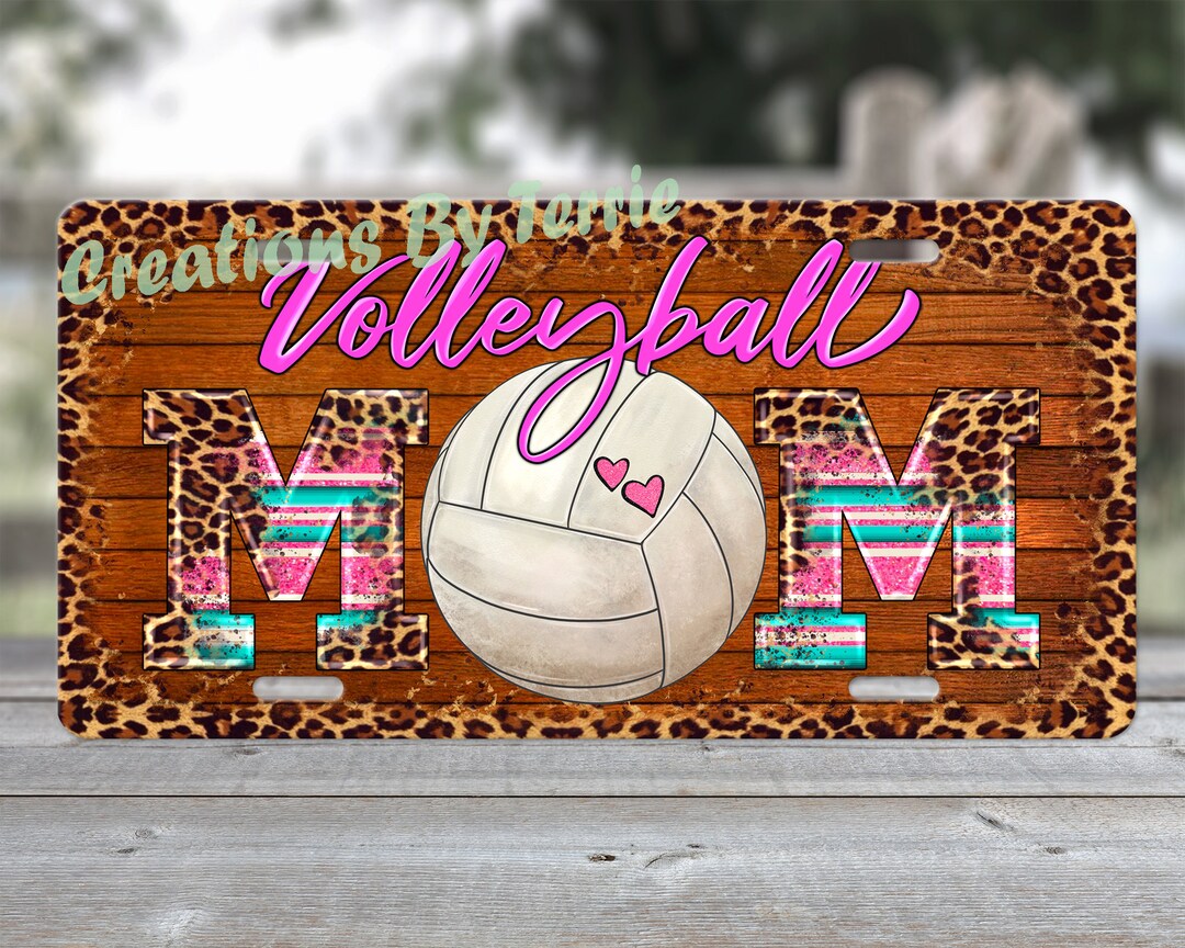 Volleyball MOM - Front License Plate, Monogram Custom License Plate ...