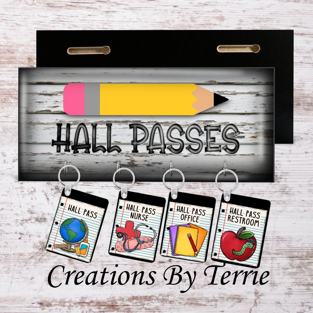 Teacher Hall Pass Classroom Accessory School Teacher Gift Teacher Aid ...