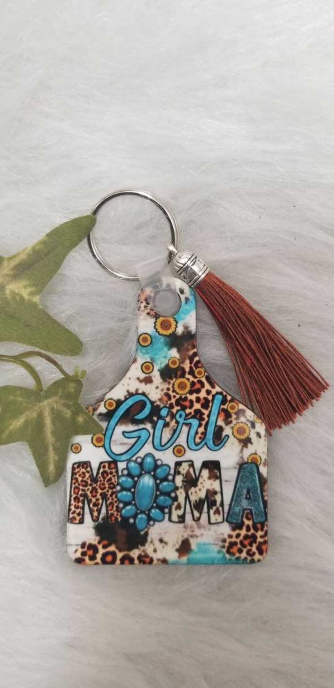 Cow Tag Keychain Leopard Livestock, Cow Tag Key Chain, Cow Ear Tag ...