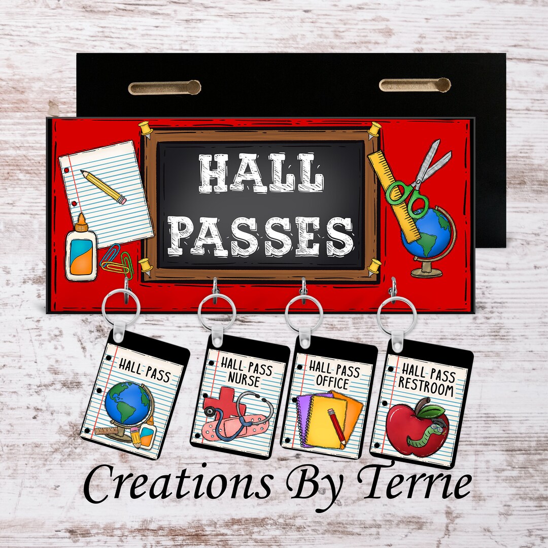 Teacher Hall Pass Classroom Accessory School Teacher Gift Teacher Aid ...