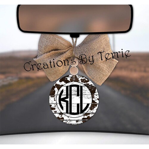 Cow Car Charm Personalizedcustom Rear View Mirror Hanging - Etsy