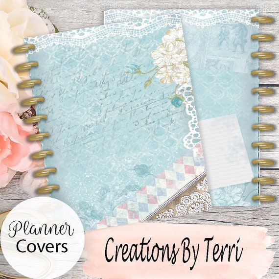 Letters of Blue-planner Cover Planner Double Sided Binder | Etsy