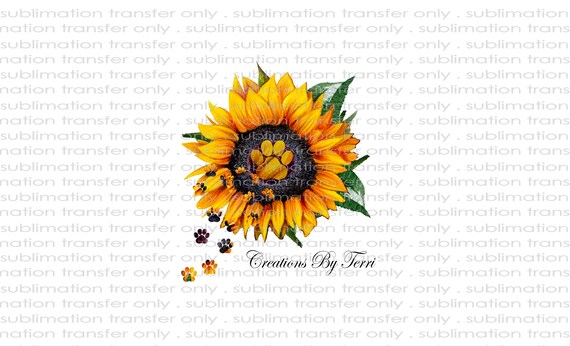 Sublimation Transfer Sunshine Paw Prints Craft Supplies & Tools Visual ...