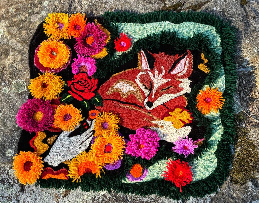 Handmade Tufted Fox Rug - Etsy