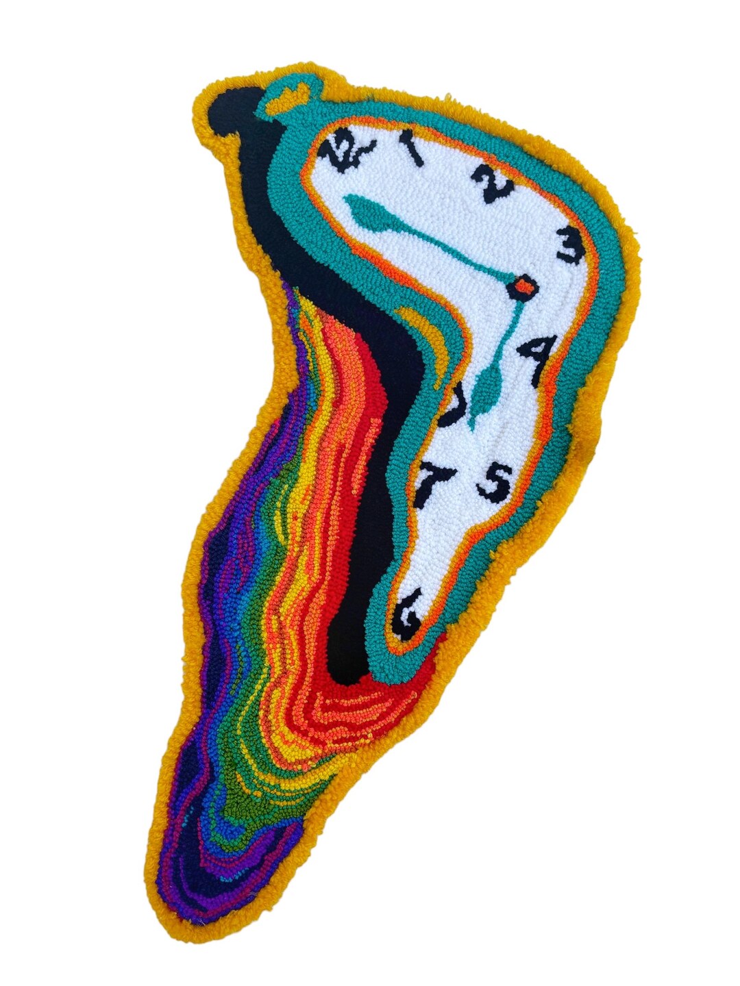Buy Dalí Melting Clock Hand Tufted Rug Wall Hanging Online in India - Etsy