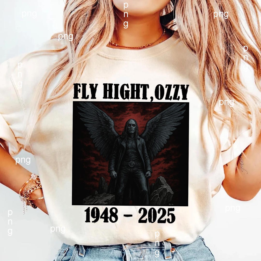Fly High Ozzy Png, Ozzy Osbourne Png, Ozzy Osbourne RIP 2025 Png, Black ...