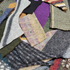 Wool Scraps, Felted Wool Scraps, Wool Charm Pack, Stash Pack, Wool ...