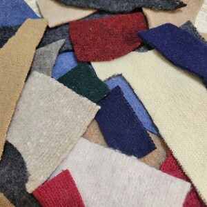 Wool Scraps, Felted Wool Scraps, Wool Charm Pack, Stash Pack, Wool ...