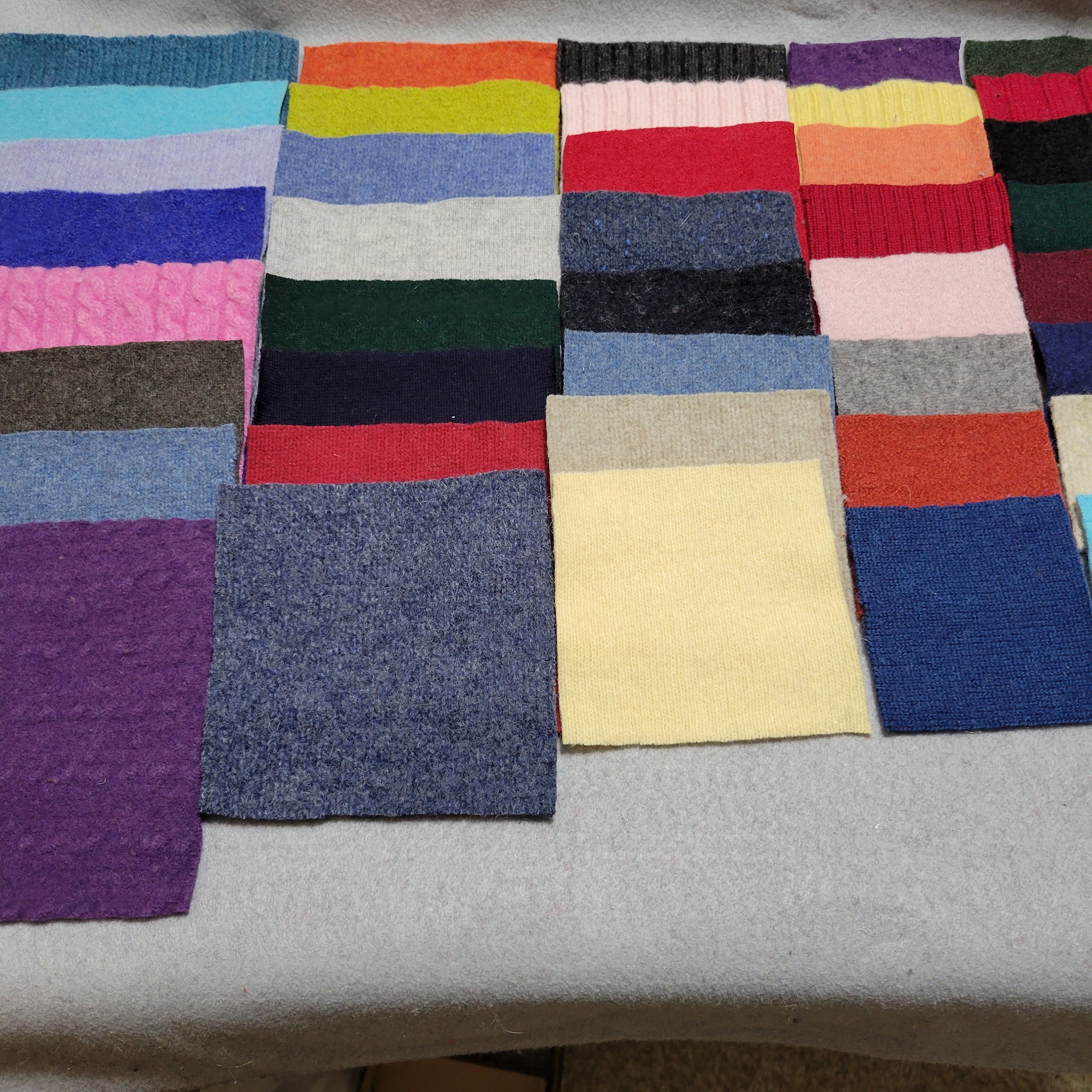 Felted Wool, Quilt Squares, Wool Scrap Charm Pack, Hand Cut Stash Pack ...