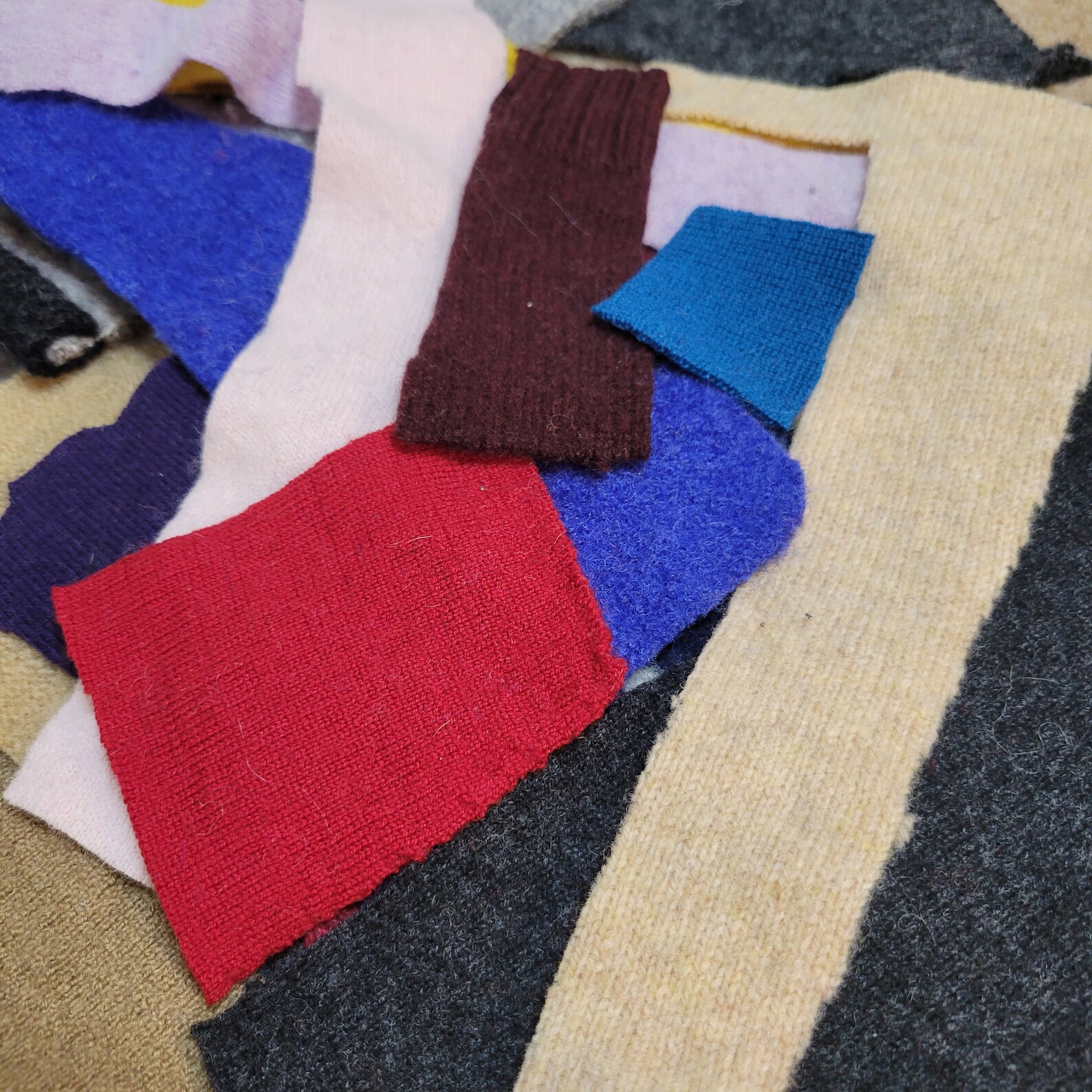 Wool Scraps, Felted Wool Scraps, Wool Charm Pack, Stash Pack, Wool ...