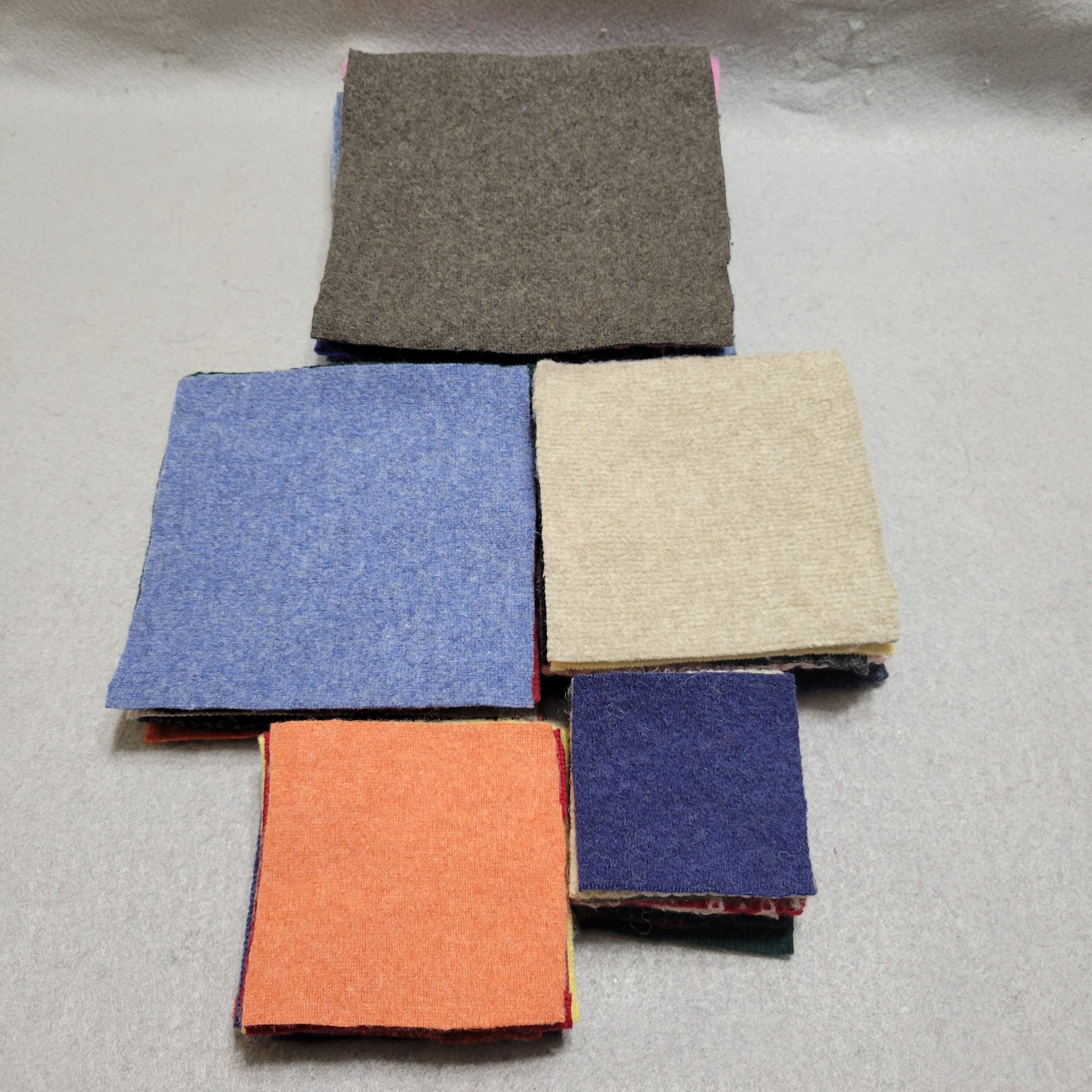 Felted Wool, Quilt Squares, Wool Scrap Charm Pack, Hand Cut Stash Pack ...