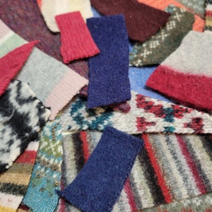 Wool Scraps, Felted Wool Scraps, Wool Charm Pack, Stash Pack, Wool ...