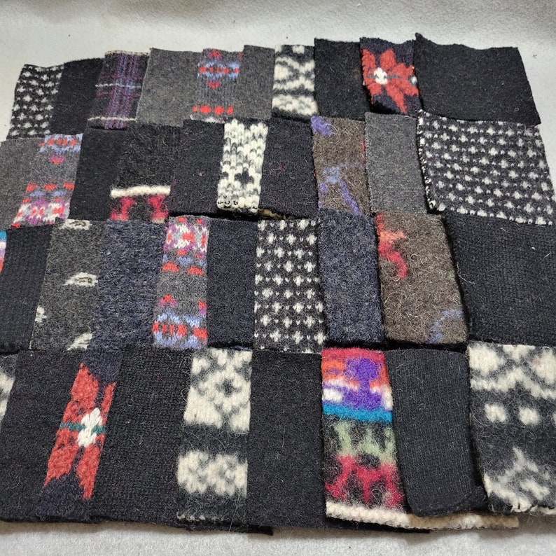 Wool Squares, 6" Color Specific-10 Pcs, Felted Wool Quilt Square, Wool ...