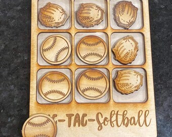 Baseball Tic Tac Toe | Etsy