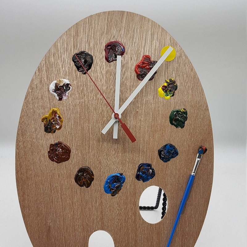 Artists Palette Clock - Etsy