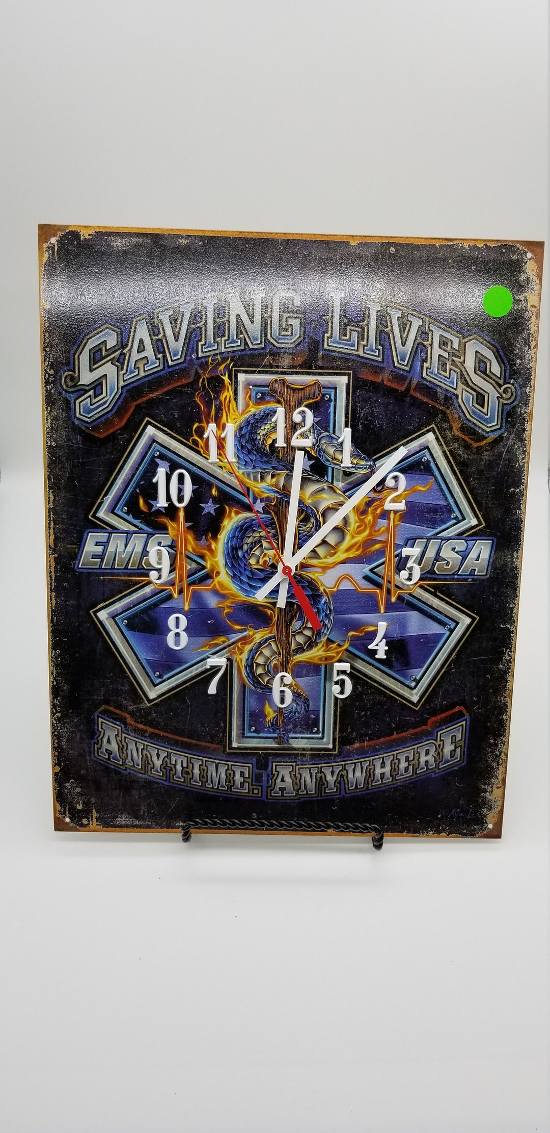 Clock / EMS Firefighter Clock / Wall Decor / Metal Plaque / Housewares ...