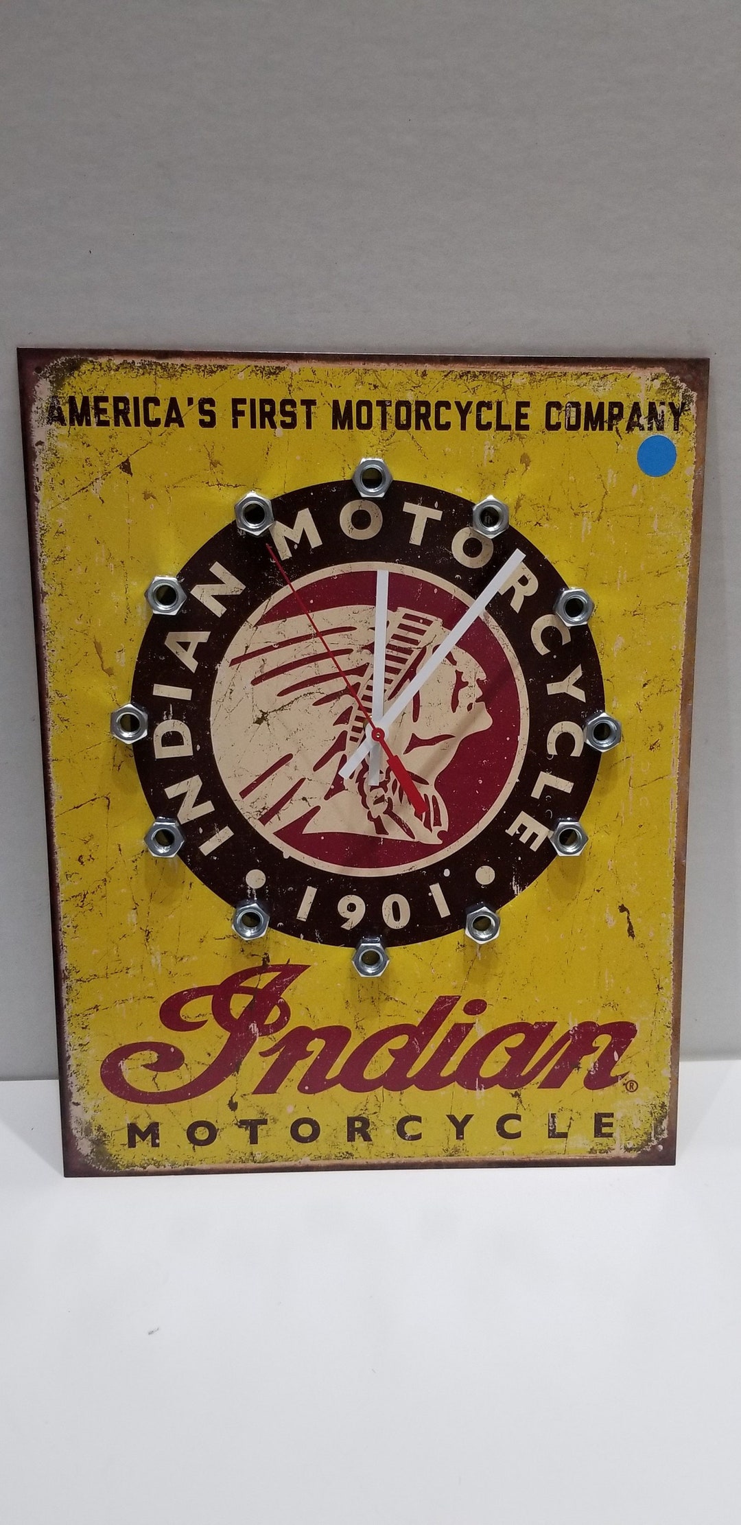 Clock /indian Motorcycle Metal Clock / Unique Clock / Retro Clock ...
