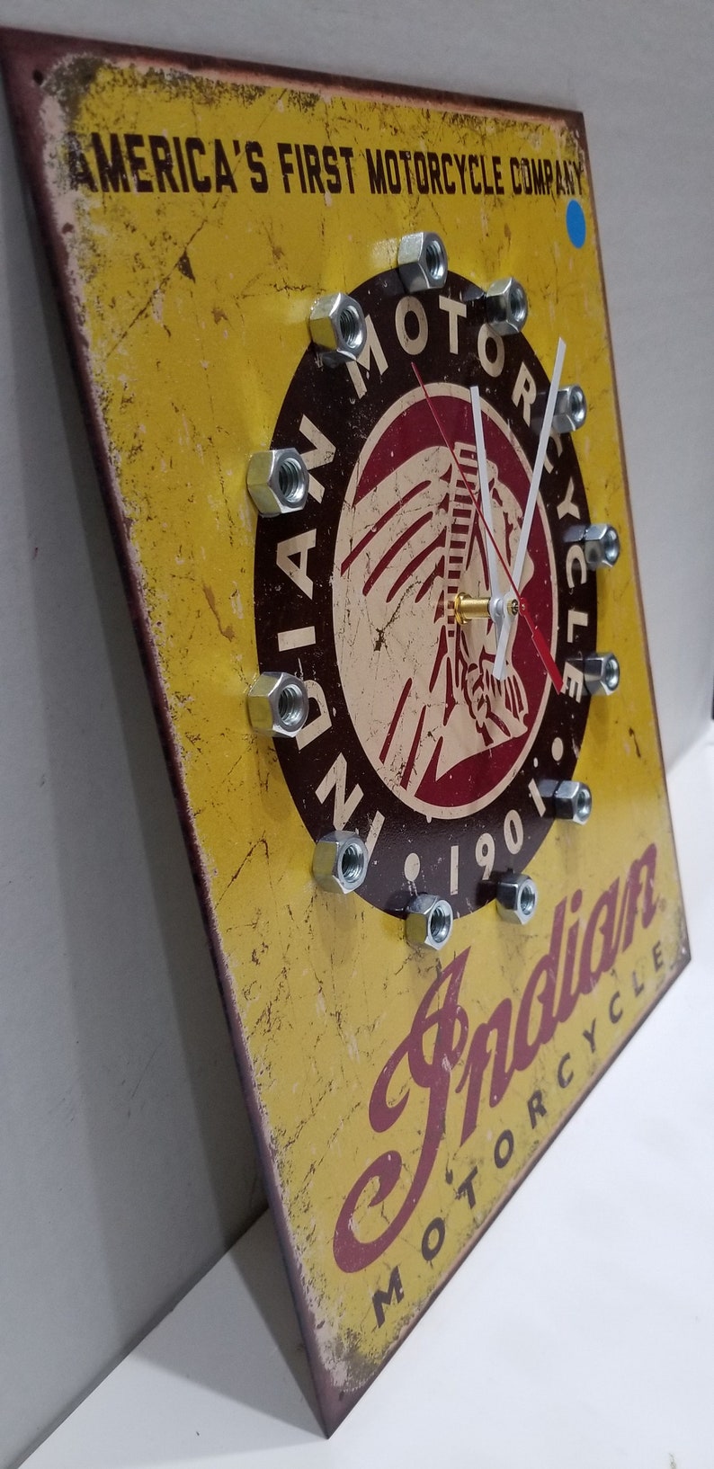 Clock /indian Motorcycle Metal Clock / Unique Clock / Retro Clock ...