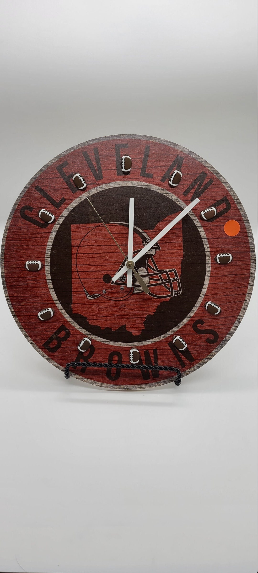 Cleveland Browns Wood Clock / Unique Clock / Novelty Clock / Quartz ...