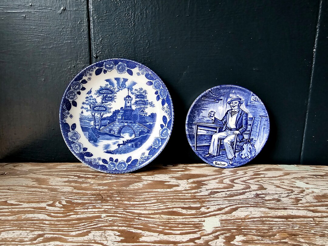 Maruta China/ Old Chelsea England/ Set of Two Plates/ Transferware - Etsy