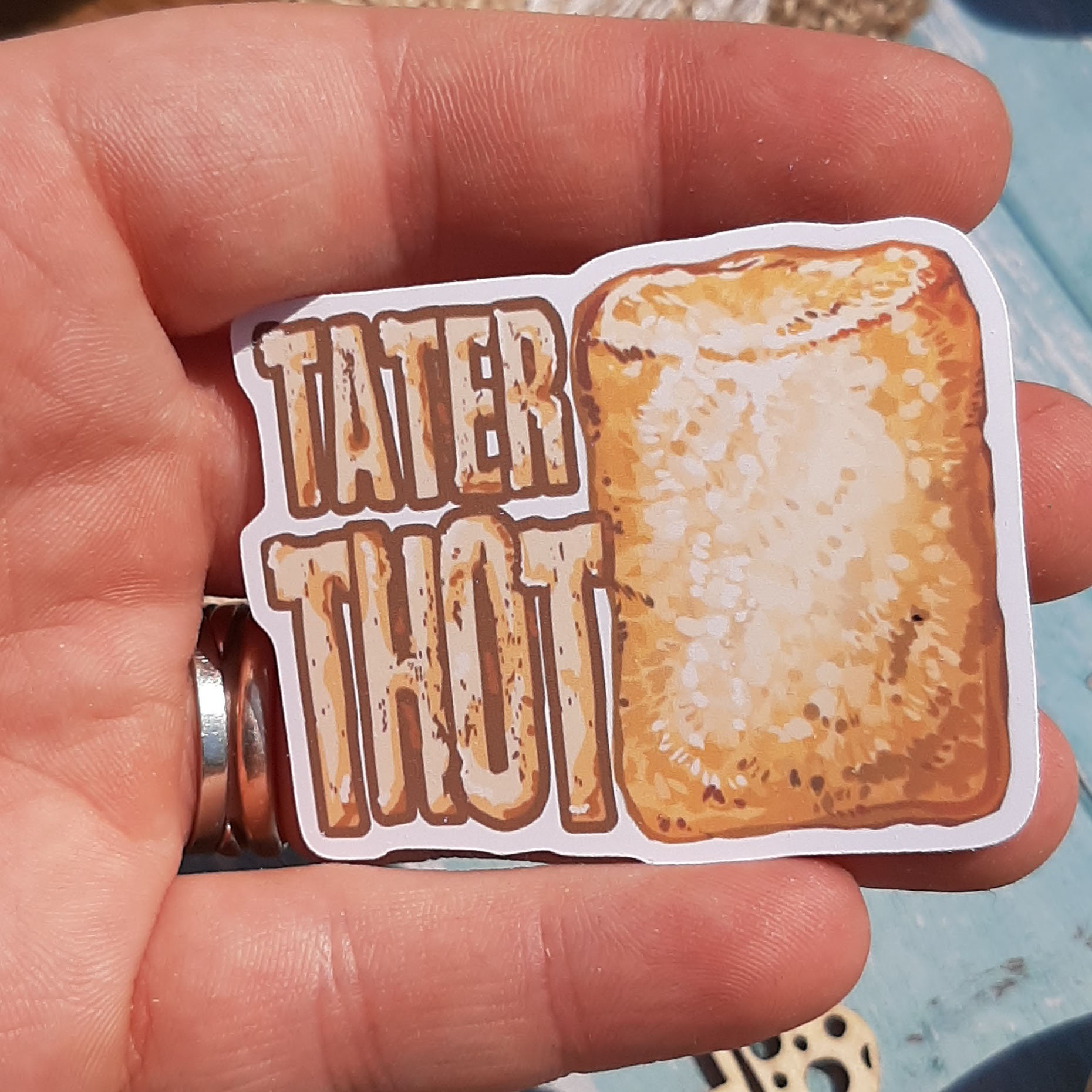 Potato Puns Tater Thot Vinyl Sticker | Etsy