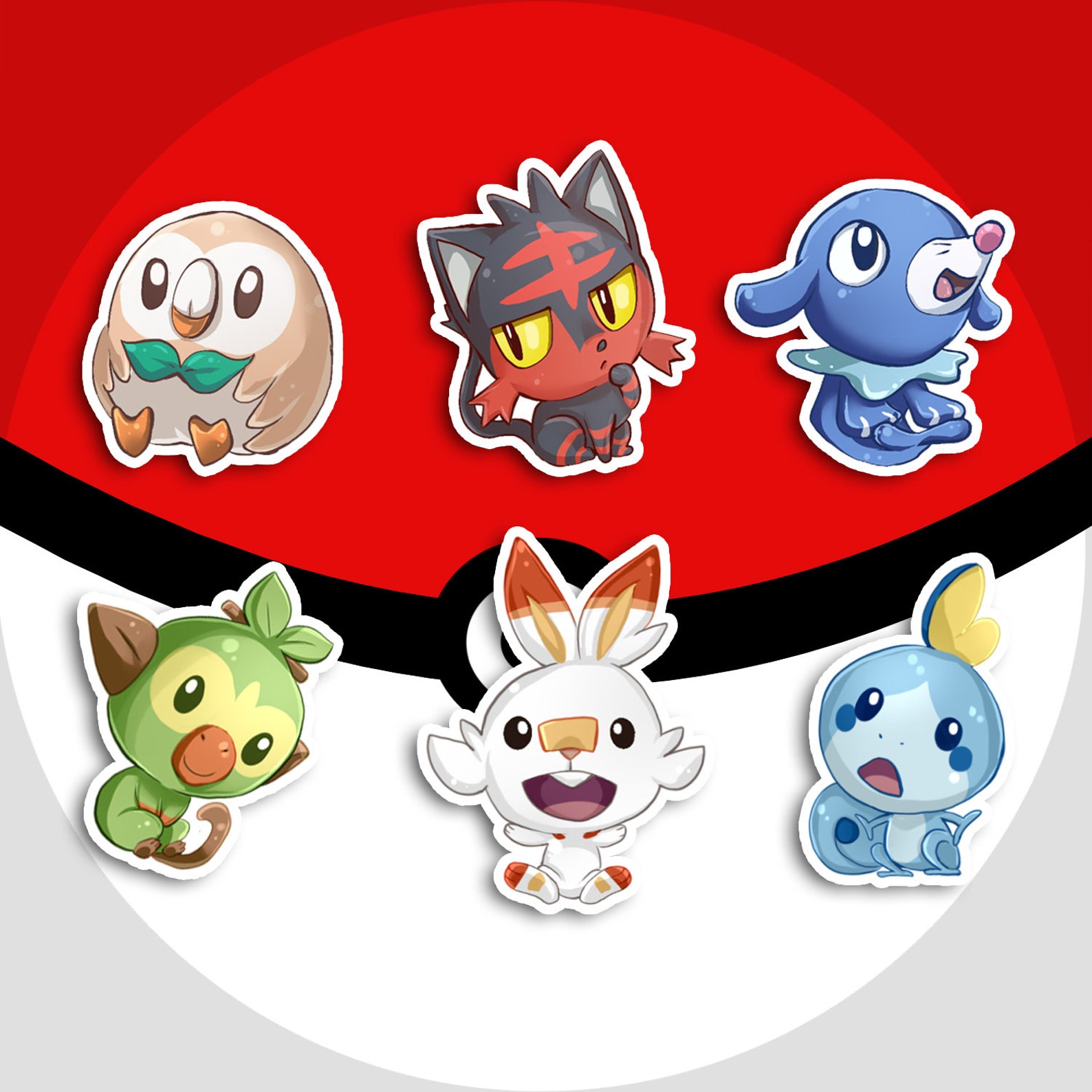 Pokemini Sticker Set | Etsy