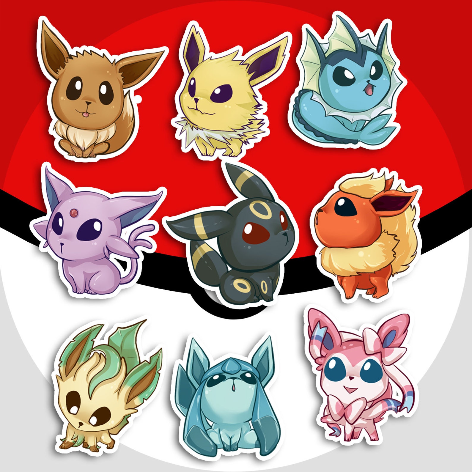 Pokemini Sticker Set | Etsy