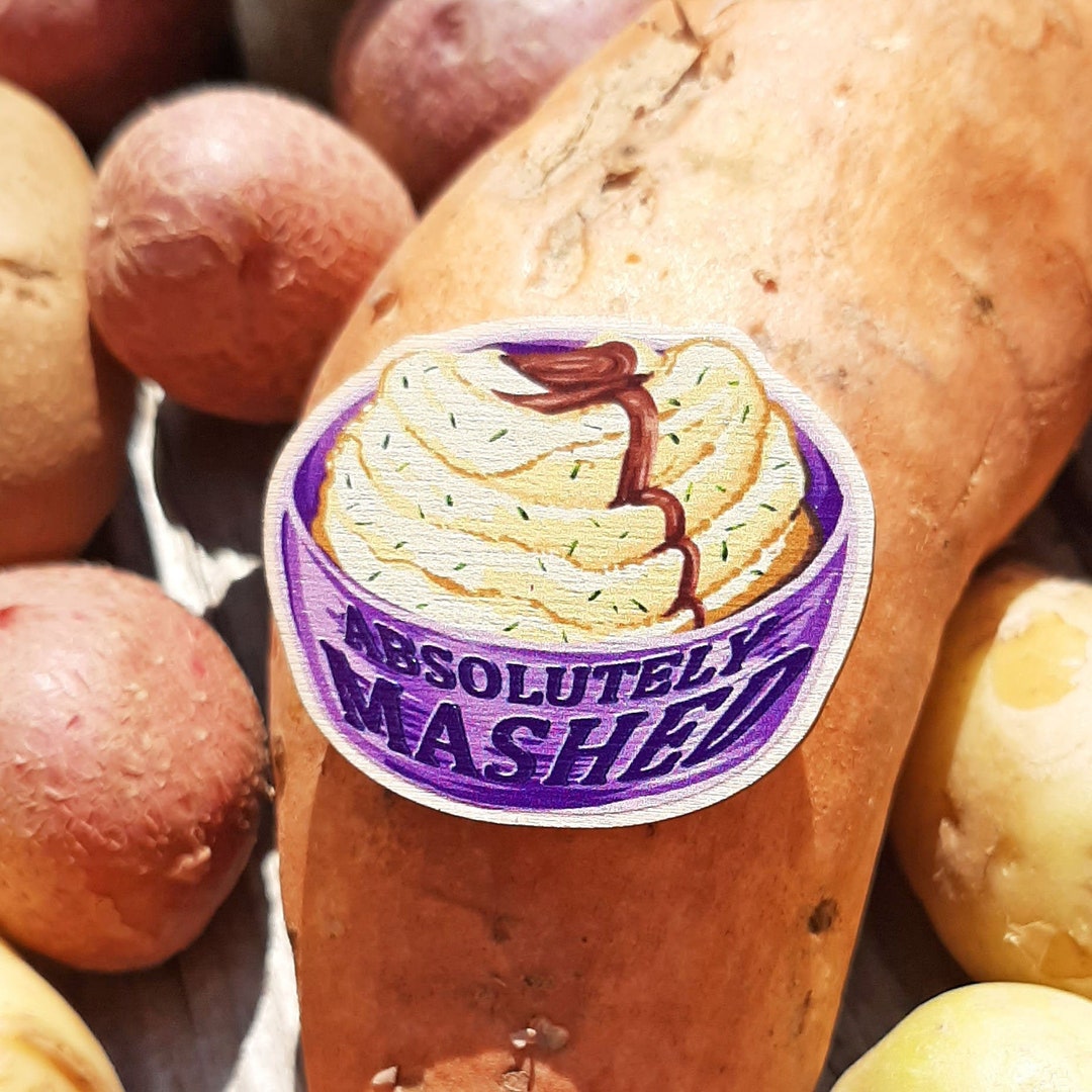 Potato Puns Absolutely Mashed Wooden Pin - Etsy Canada