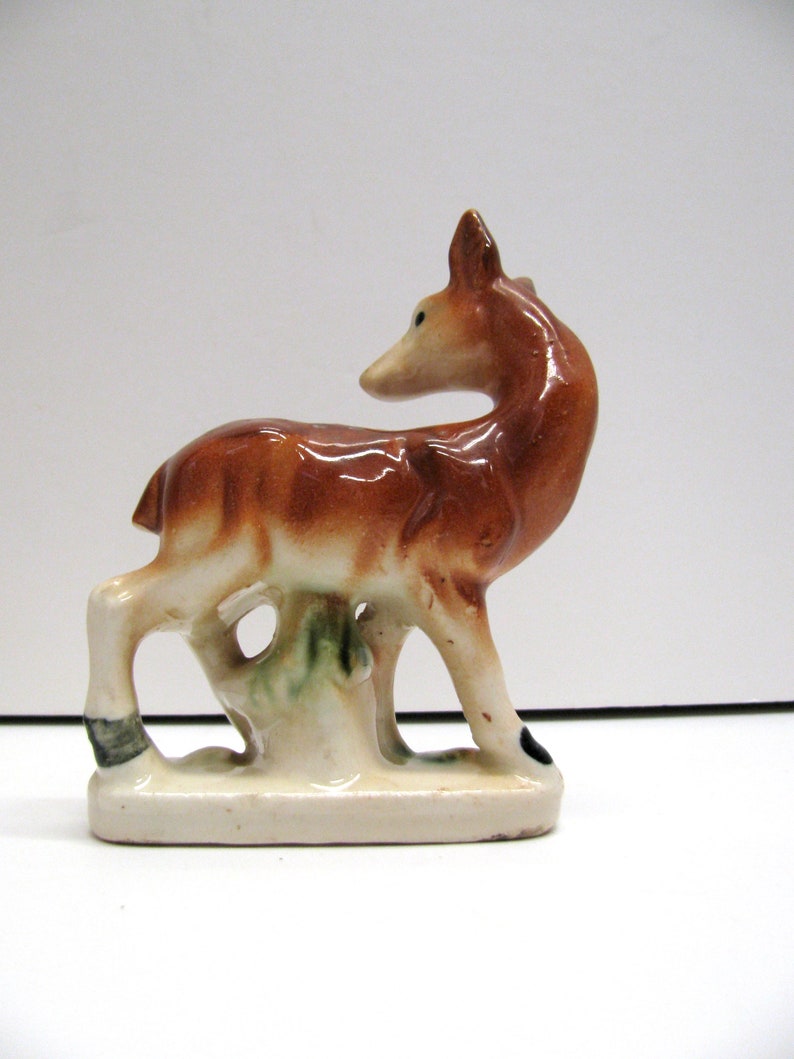 Vintage Ceramic Deer Figurine - Ceramic Woodland Deer - 1950s - Japan ...