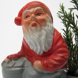 Vintage Heissner Terra Cotta Gnome Candle Holder 1950s Christmas ...