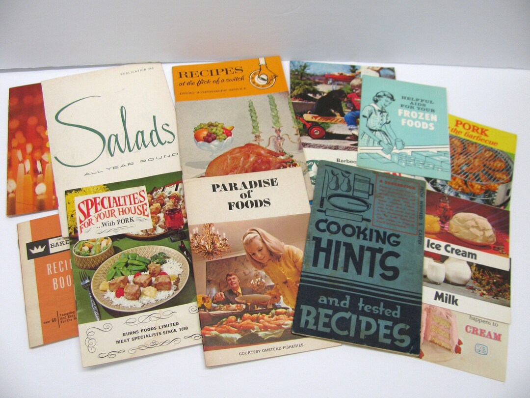 10 Vintage Cook Books & Pamphlets From the 1950s and 1960s - Etsy