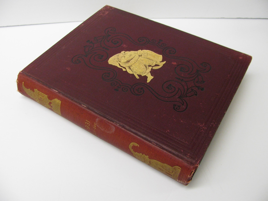 Antique 1931 Punch Annual Book - Burgundy Cover With Gold Embossing ...