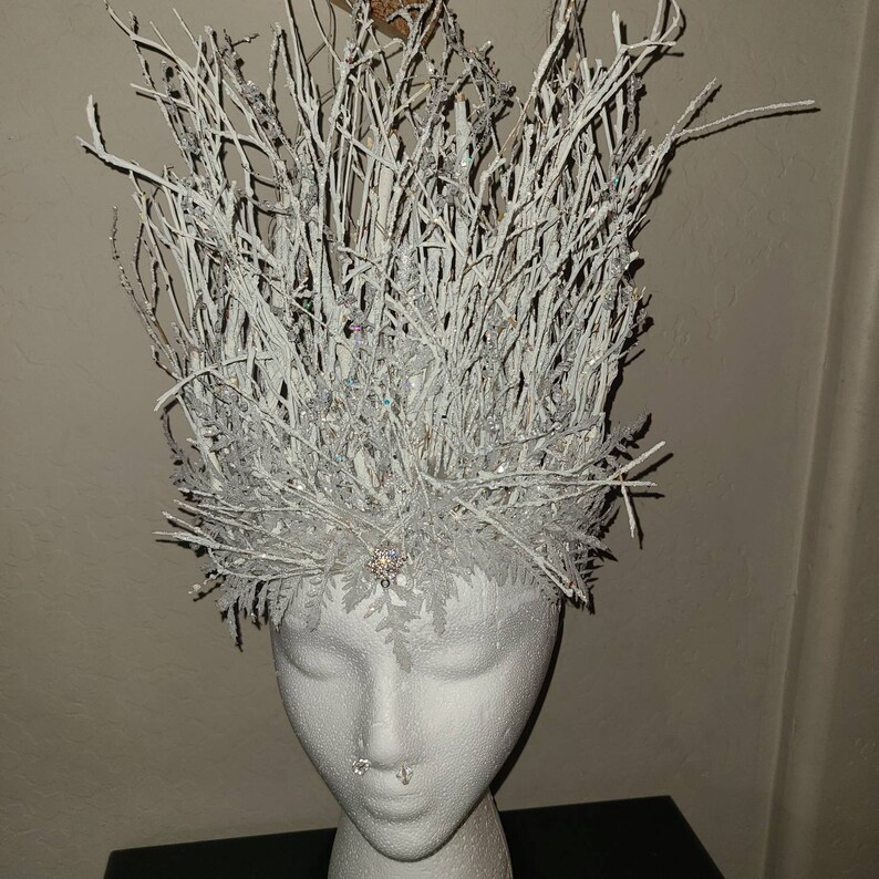 Snow Queen Forest Ice Crown - Etsy
