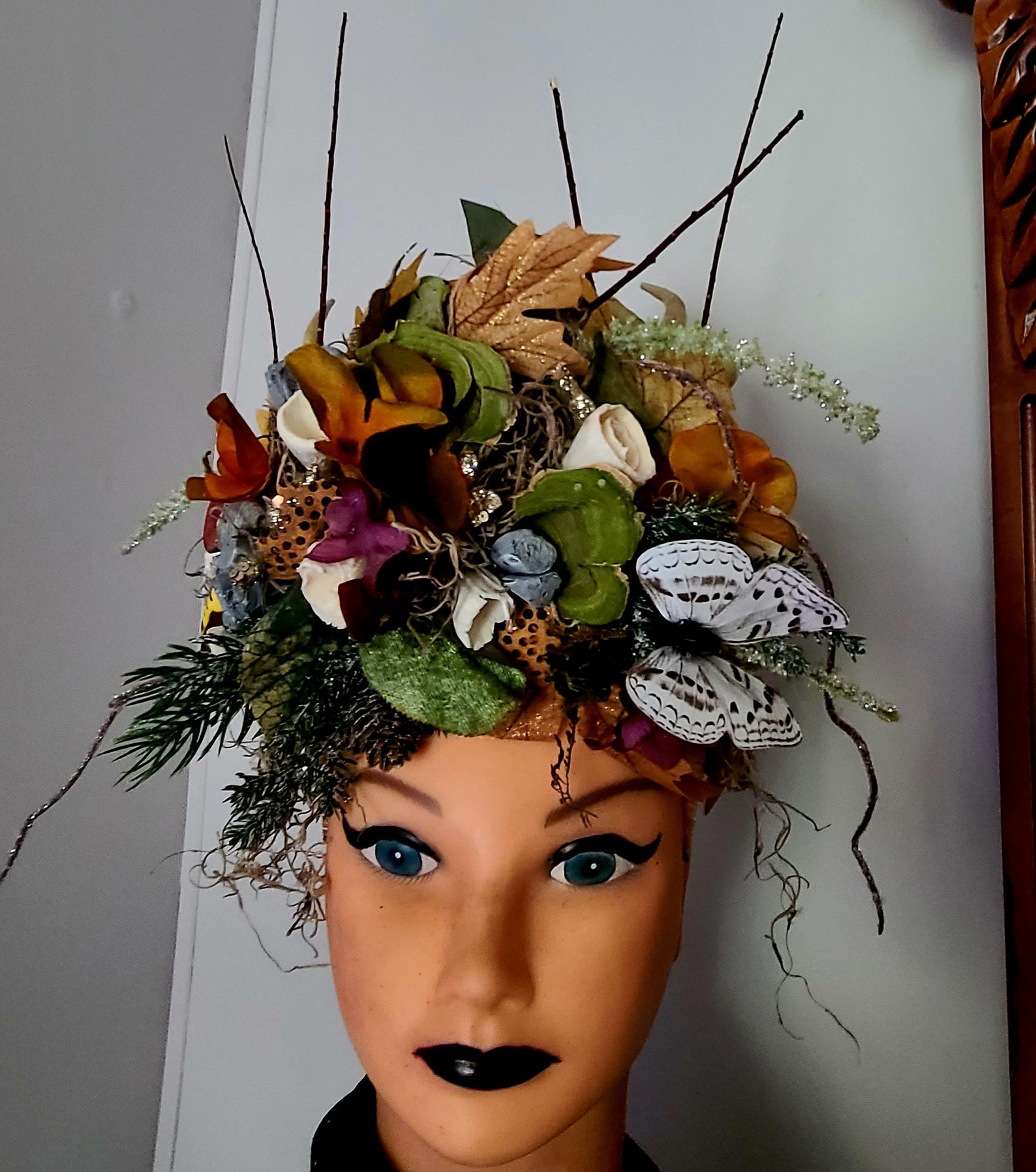 Forest Fairy Nymph Queen Crown Headpiece - Etsy