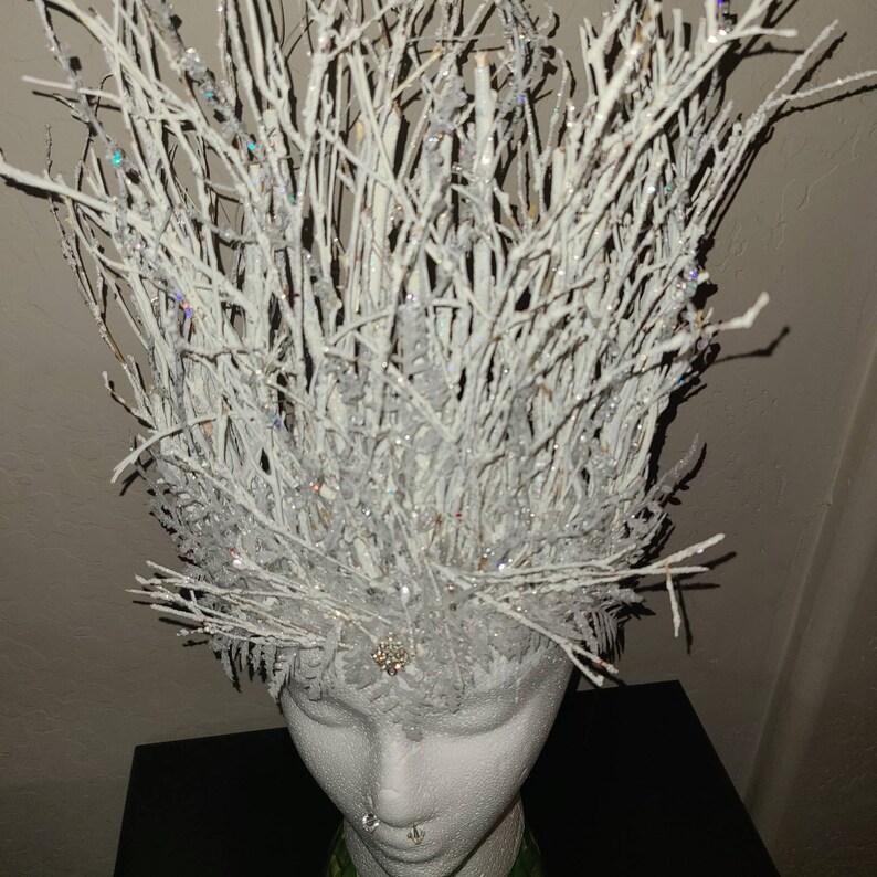Snow Queen Forest Ice Crown - Etsy